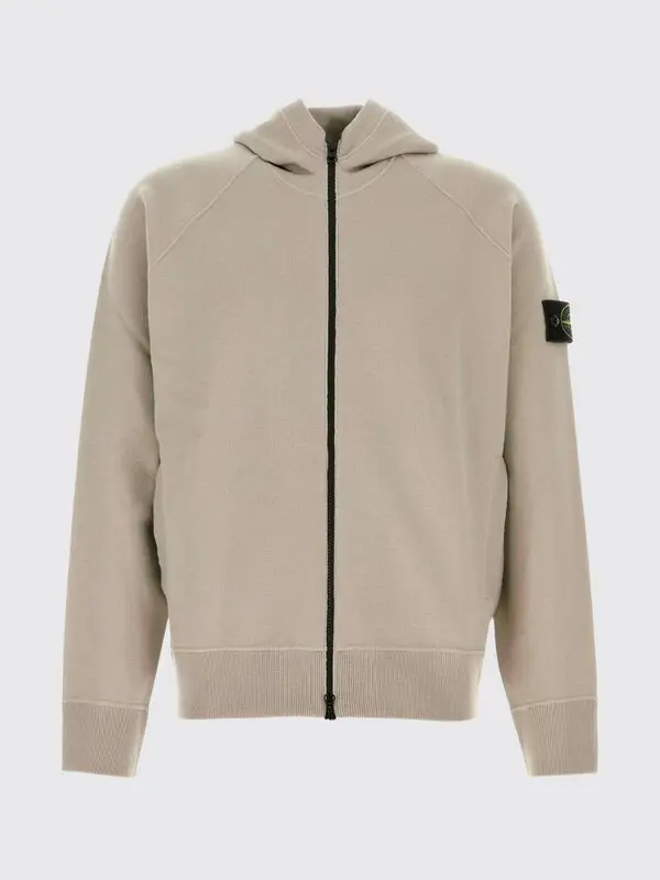 Stone Island Hooded Zip Up Sweatshirt