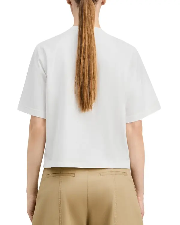 Derek Lam 10 Crosby Cotton Embellished Crewneck Tee