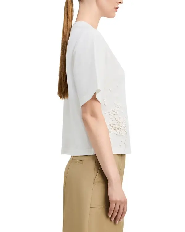 Derek Lam 10 Crosby Cotton Embellished Crewneck Tee