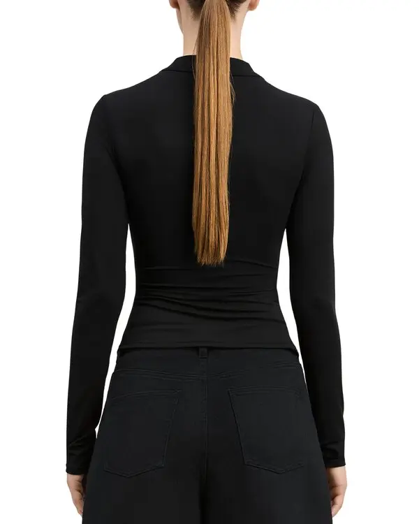 Derek Lam 10 Crosby Isaiah Draped Long Sleeve Wrap Top