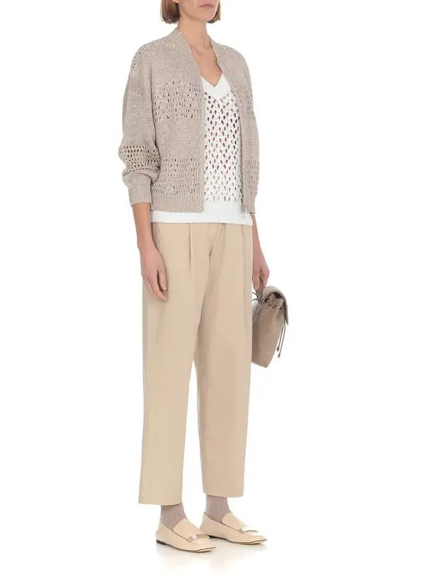 Brunello Cucinelli Sequin-embellished Zipped Cardigan