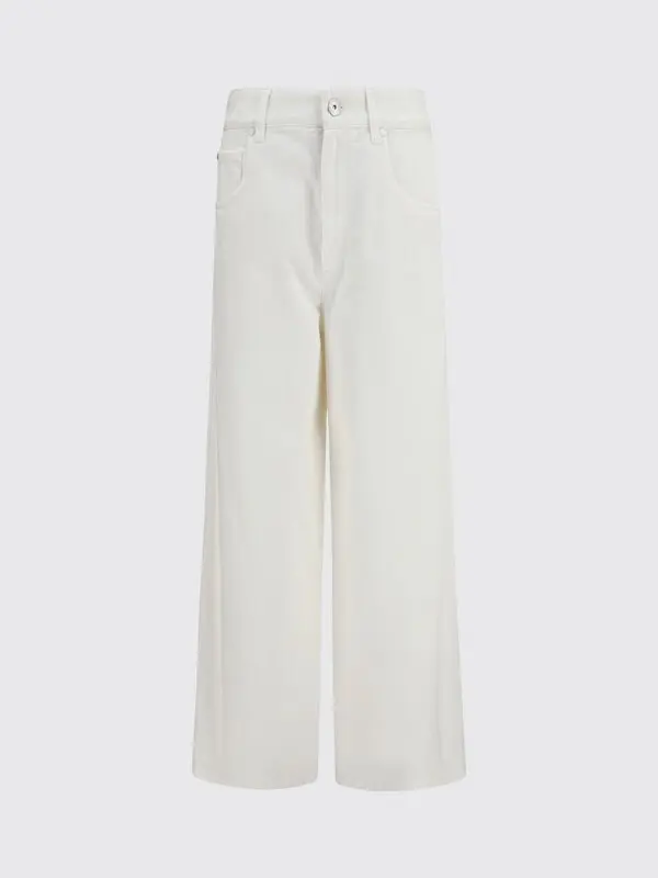 Brunello Cucinelli Wide Leg Trousers - Ivory