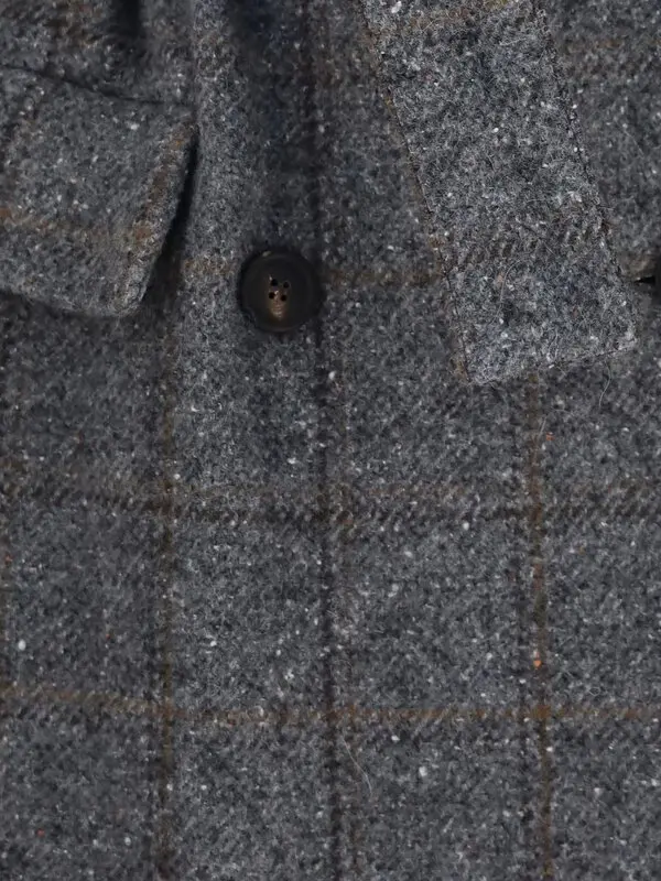 Brunello Cucinelli Checked Belted Coat