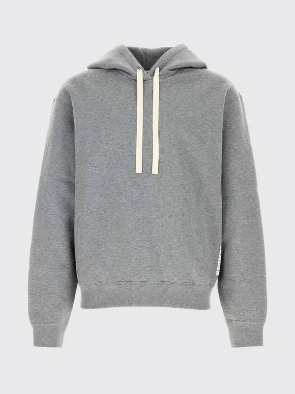 JIL SANDER Hooded Cotton Sweatshirt With Drawstring And Contrast Logo