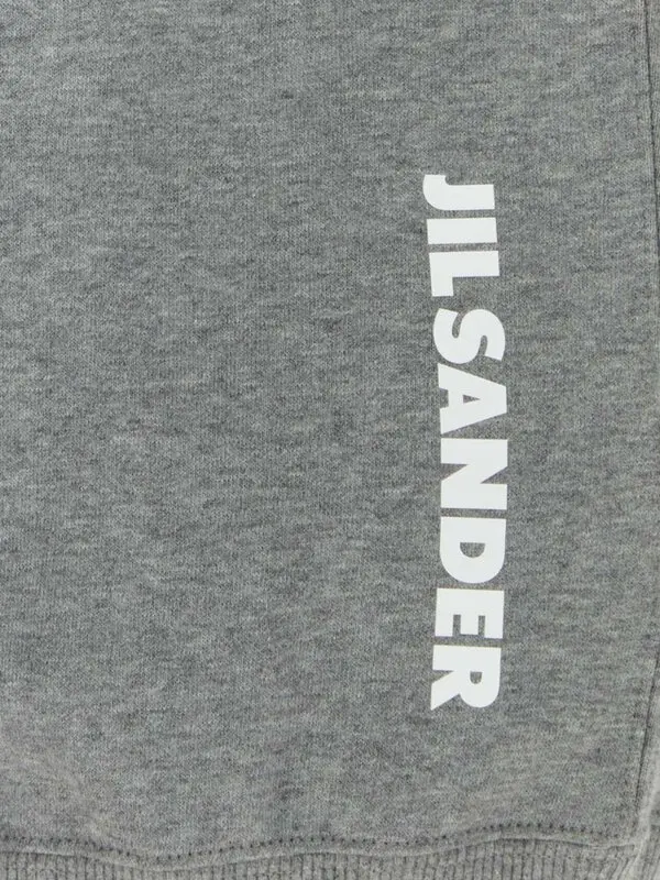JIL SANDER Hooded Cotton Sweatshirt With Drawstring And Contrast Logo