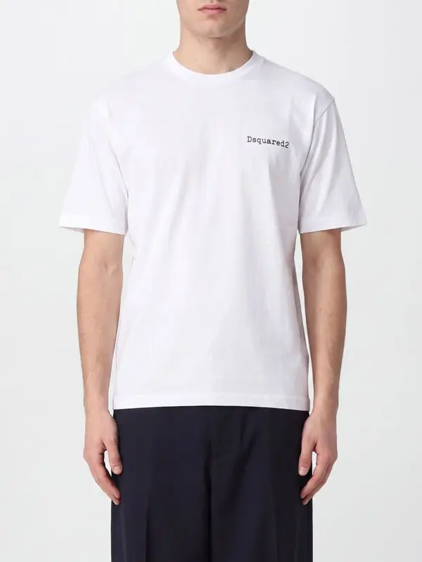 Dsquared2 Cotton T-shirt With Graphic Print And Contrasting Logo