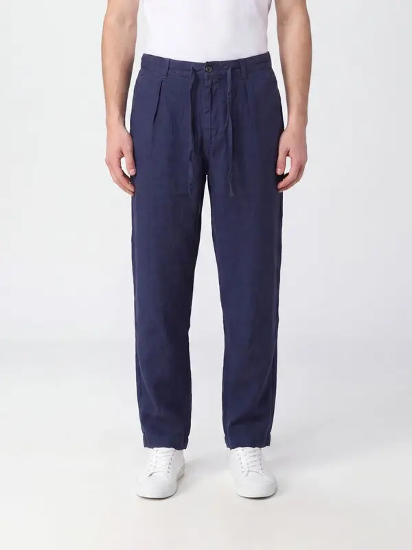 Polo Ralph Lauren Slim Fit Linen Drawstring Trousers - Navy