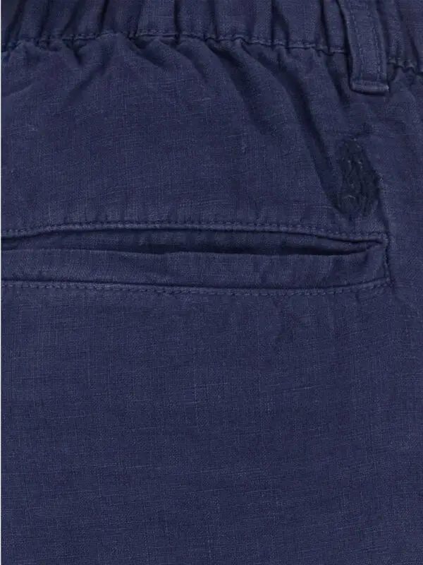 Polo Ralph Lauren Slim Fit Linen Drawstring Trousers - Navy