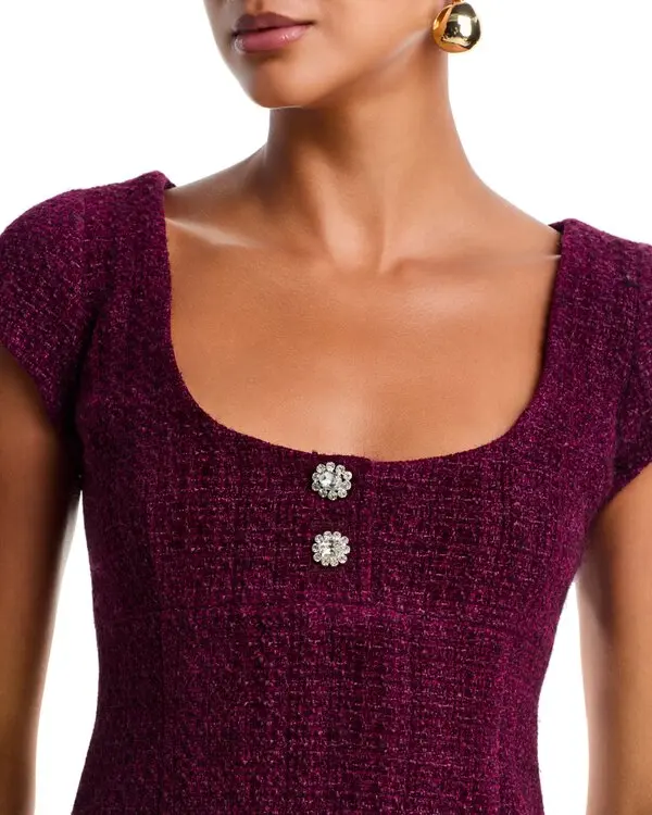 LoveShackFancy Tila Tweed Mini Dress