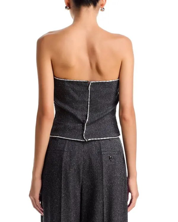 Alexander Wang Embellished Strapless Bustier Top