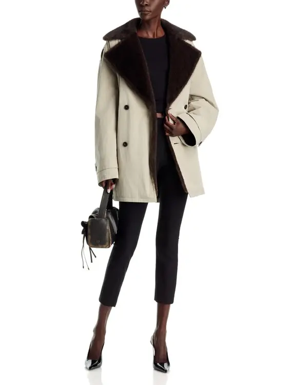 Alexander Wang Faux Fur Lined Trench Coat