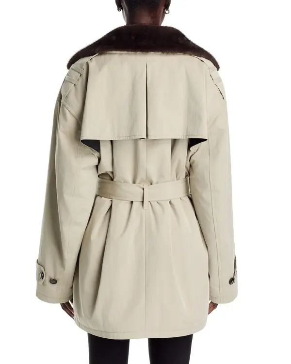Alexander Wang Faux Fur Lined Trench Coat