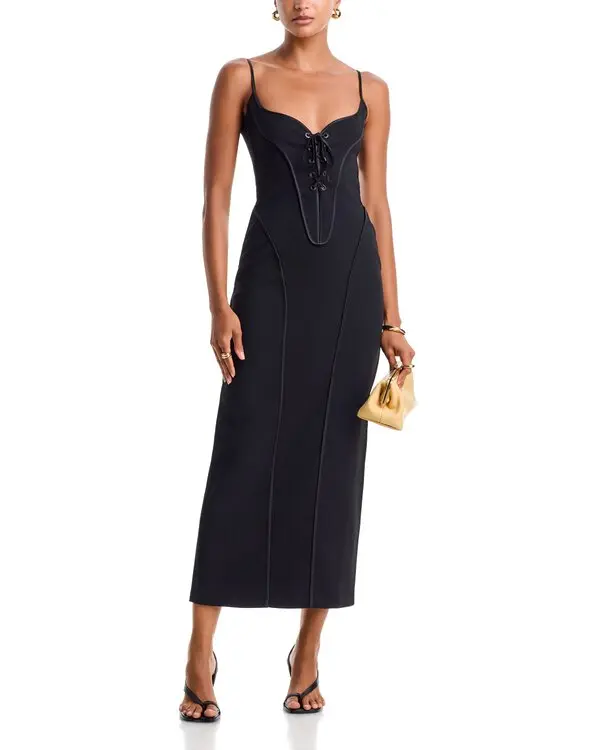 Paris Georgia Paloma Lace Up Maxi Dress