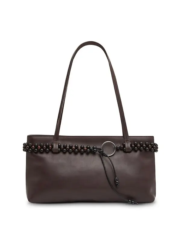 ST. AGNI Bead Belt Leather Structured Shoulder Bag