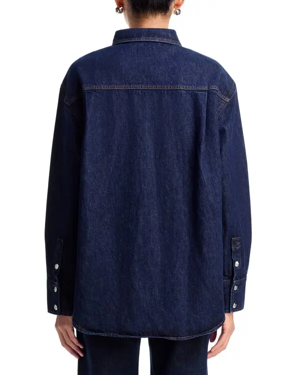ANINE BING Sammy Cotton Denim Shirt