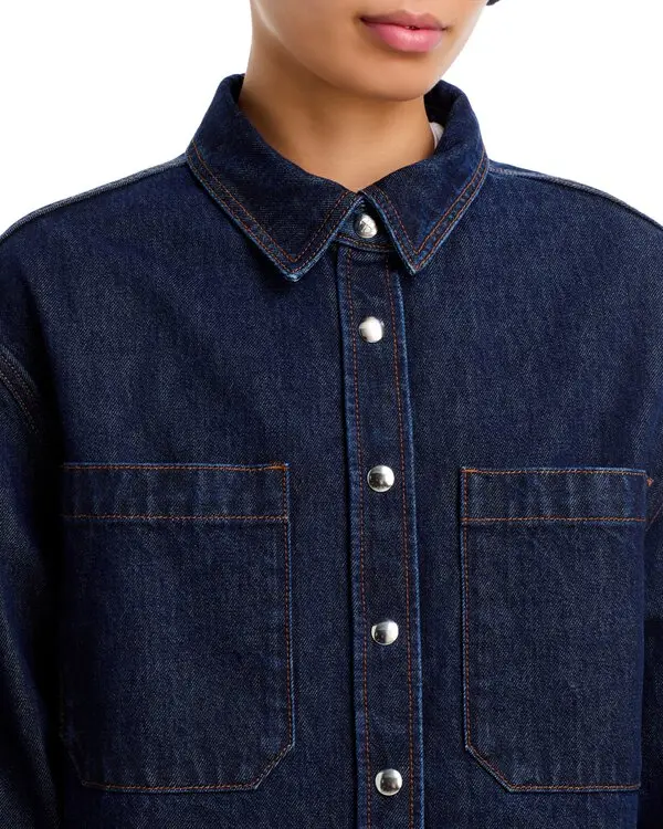 ANINE BING Sammy Cotton Denim Shirt