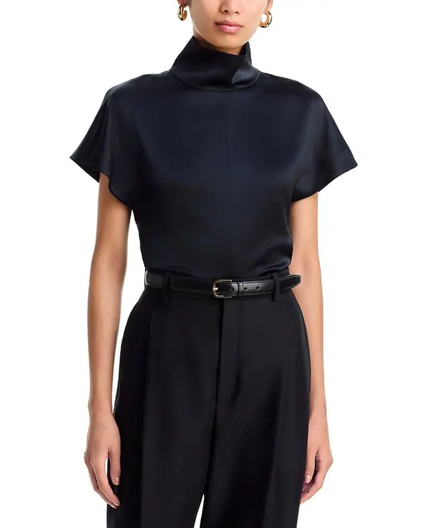 ANINE BING Samson Satin Top