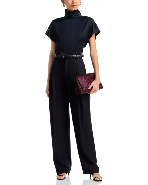 ANINE BING Samson Satin Top