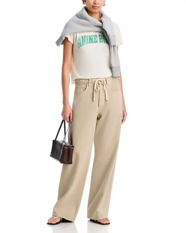 ANINE BING Shelley Cotton Logo Tee