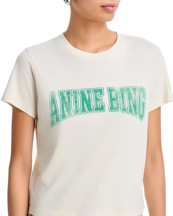 ANINE BING Shelley Cotton Logo Tee