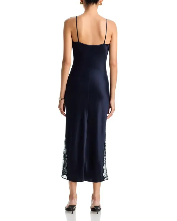 ANINE BING Judy Lace Panel Slip Dress