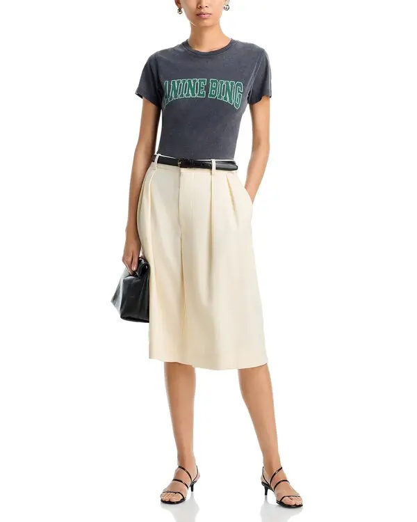 ANINE BING Shelley Cotton Logo Tee