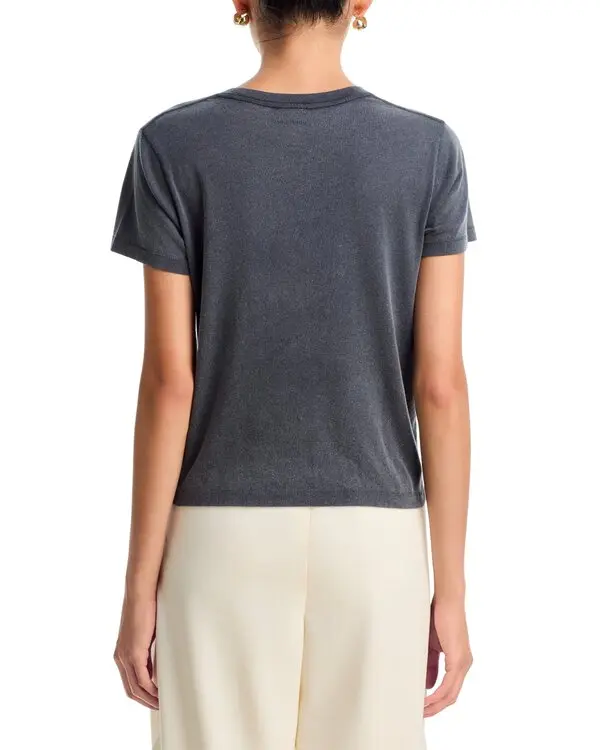 ANINE BING Shelley Cotton Logo Tee