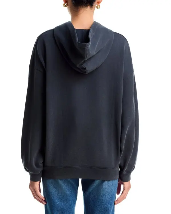 ANINE BING Harvey Cotton Logo Hoodie Sweatshirt