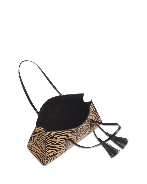 REFORMATION Elena Medium Leather Tote Bag - Warm Tiger