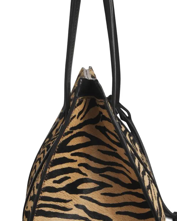 REFORMATION Elena Medium Leather Tote Bag - Warm Tiger