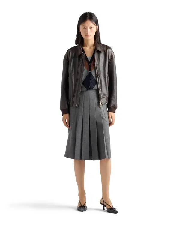 Prada Argyle Cashmere Cardigan - Blue
