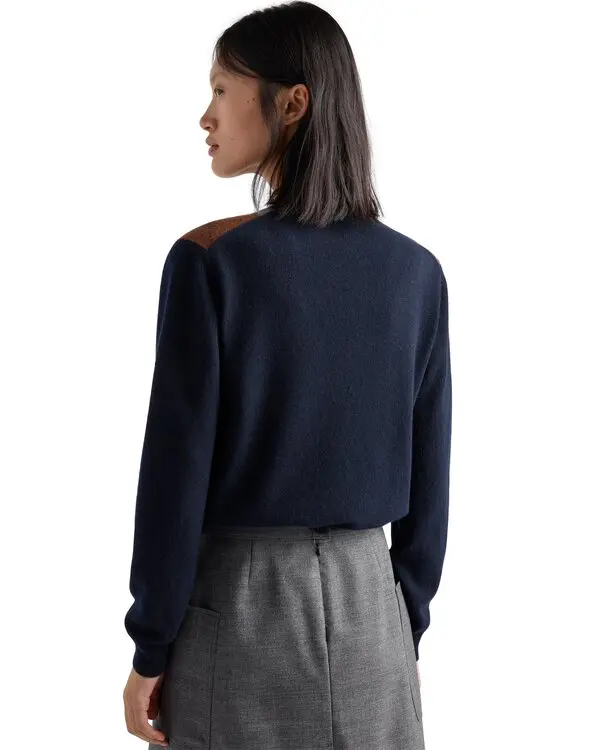Prada Argyle Cashmere Cardigan - Blue
