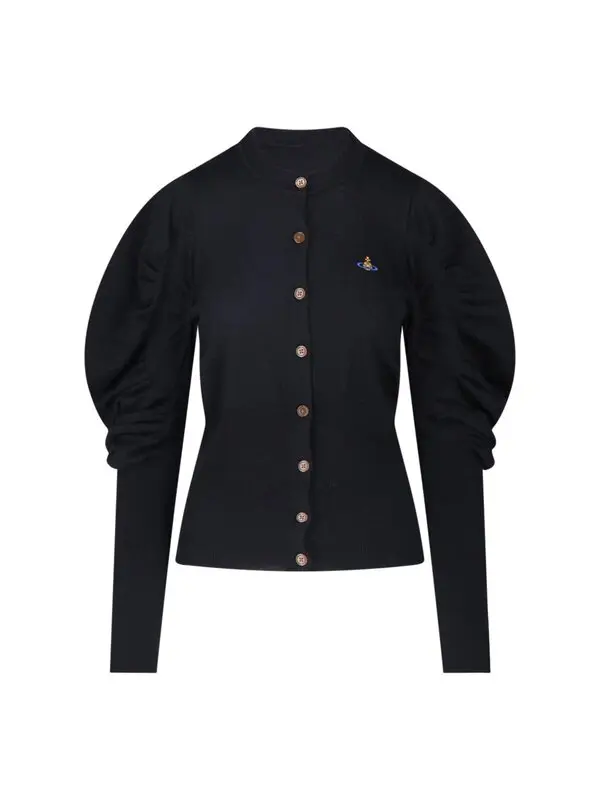 VIVIENNE WESTWOOD Fitted Button-front Knit Cardigan - Black