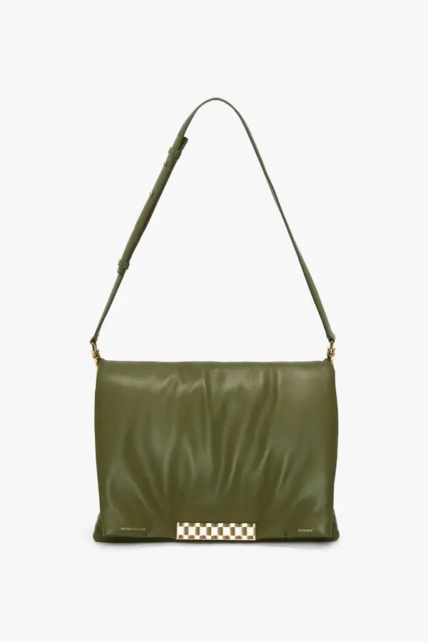 Victoria Beckham Puffy Jumbo Chain Pouch - Khaki