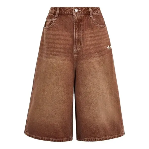 Adidas Denim Shorts Asia Sizing - Brown