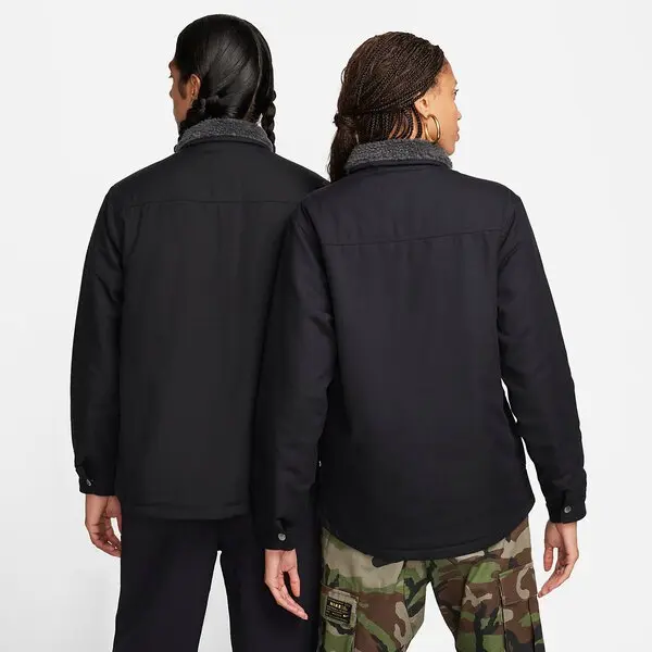 Nike Padded Flannel Skate Jacket 'black Anthracite