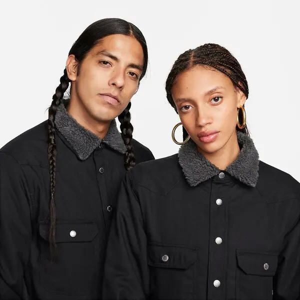 Nike Padded Flannel Skate Jacket 'black Anthracite