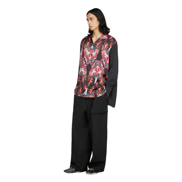 Adidas X Y-3 Red Satin Graphic Shirt Asia Sizing