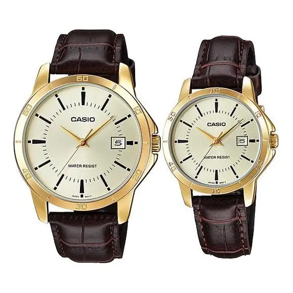 Casio Enticer & Dress Series Vintage Analog Timepieces - Gold