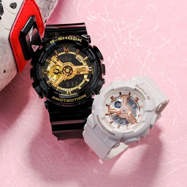 Casio Baby-g Watch Set - Whitegold+blackgold