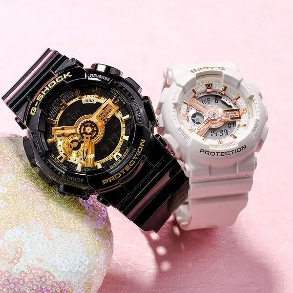 Casio Baby-g Watch Set - Whitegold+blackgold