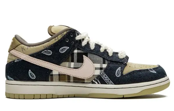 Nike X Travis Scott Sb Dunk Low Jackboys - Blue/khaki