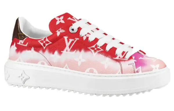 LOUIS VUITTON Time Out Sneakers - White/black/red