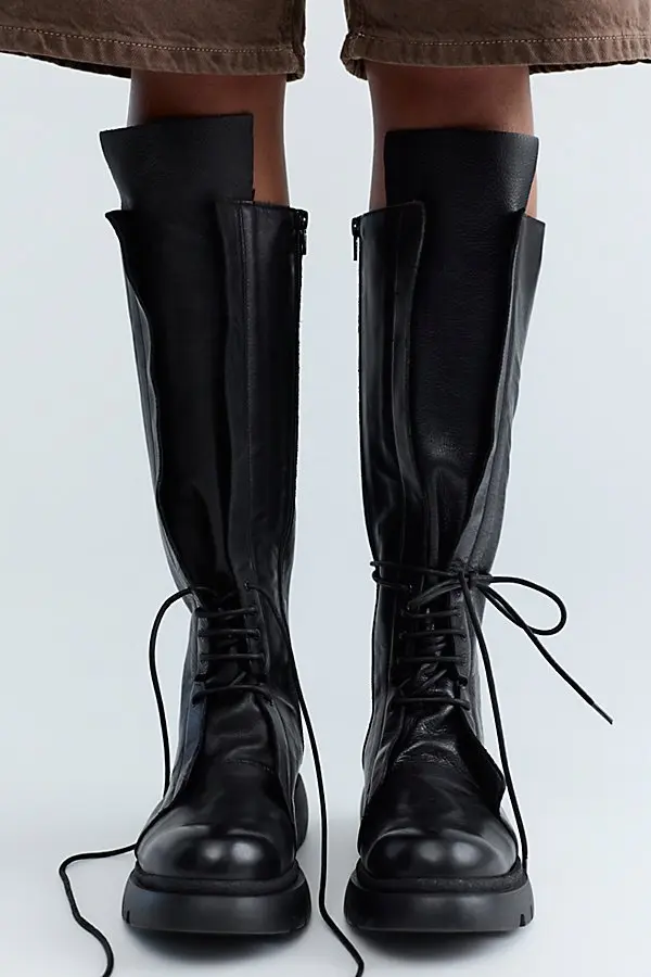 ALL BLACK Venetia Lace-up Boots - Nero