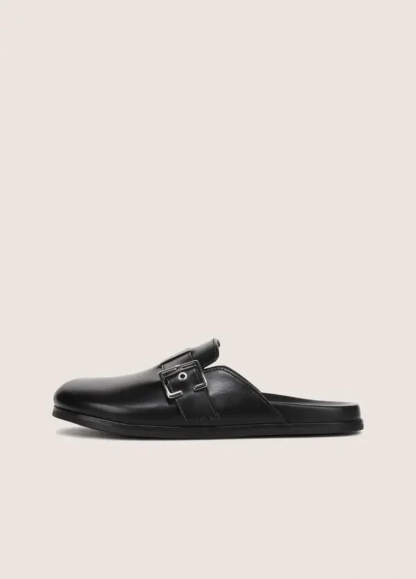 Vince Leon Leather Clog - Black