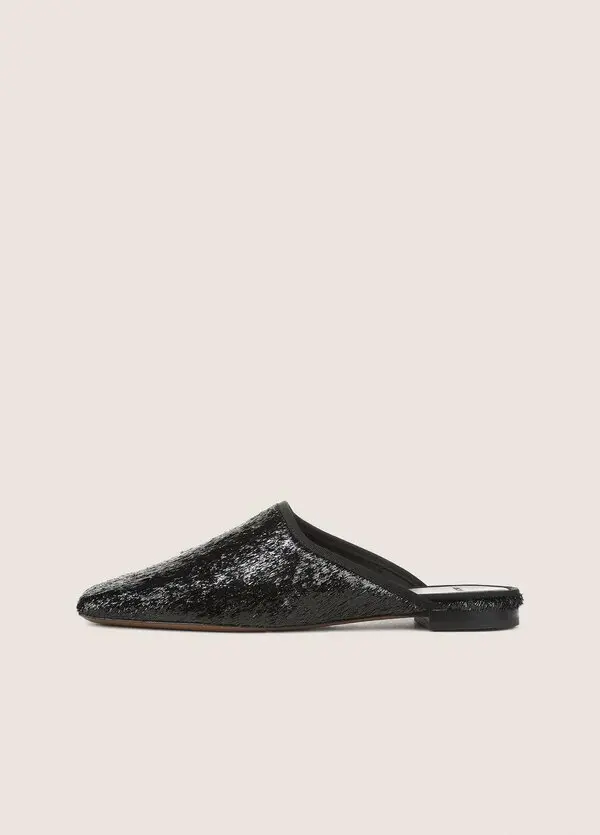 Vince Dakota Lamé Fringe Mule