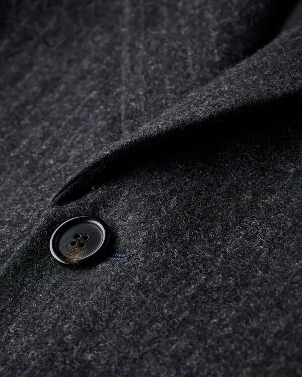 Saint Laurent 40's Single-breasted Jacket In Pinstripe Brushed Wool Felt