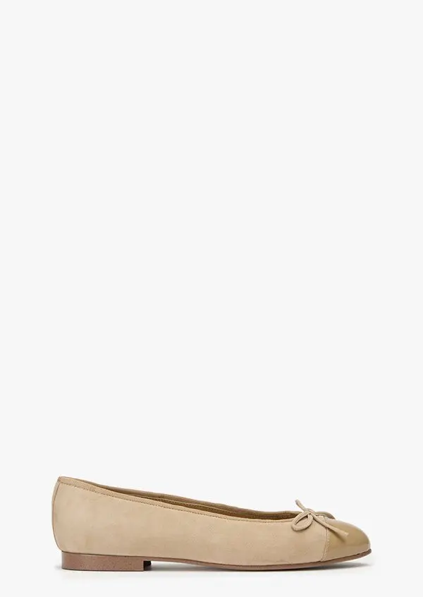 TONY BIANCO Robyn Ballet Flat - Stone Suede/stone