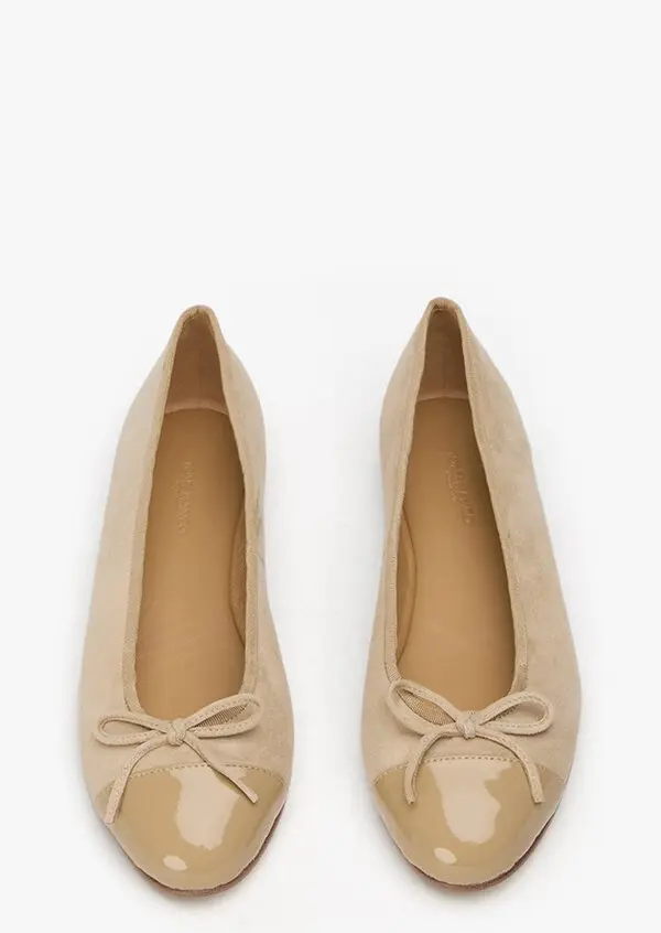 TONY BIANCO Robyn Ballet Flat - Stone Suede/stone