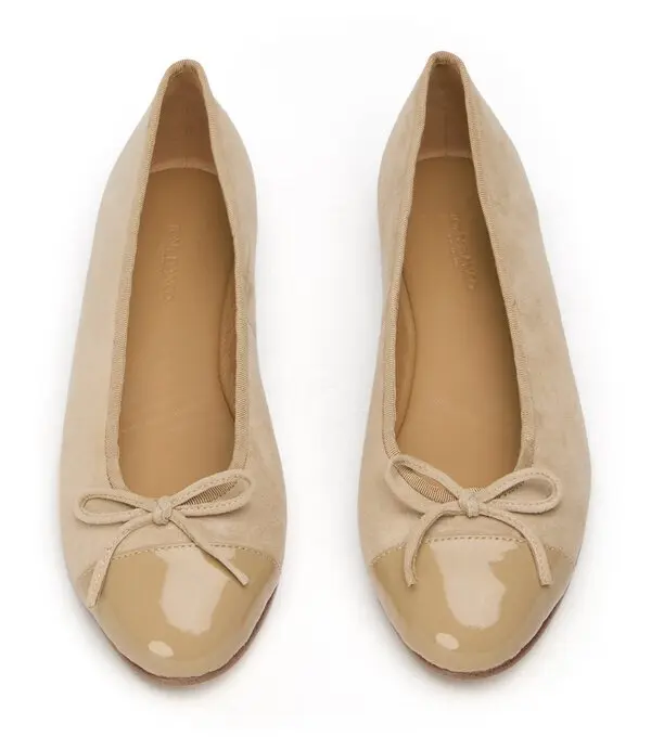 TONY BIANCO Robyn Ballet Flat - Stone Suede/stone